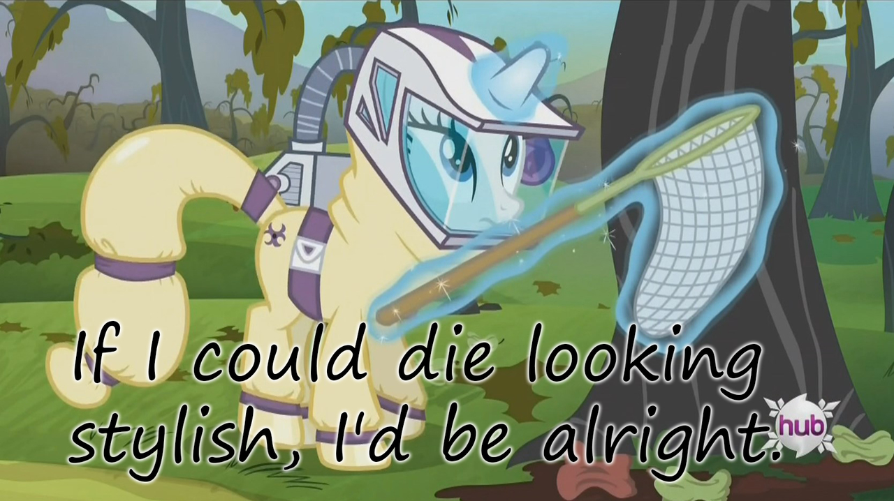 #568355 - safe, rarity, bats!, female, hazmat suit, hub logo, insane ...