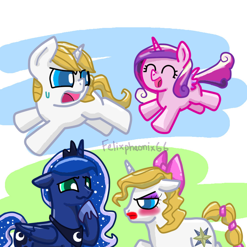 #569622 - safe, artist:felixpheonix66, prince blueblood, princess ...