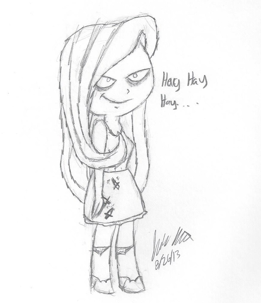 #570065 - safe, artist:rainbow-pastel, fluttershy, .mov, shed.mov ...