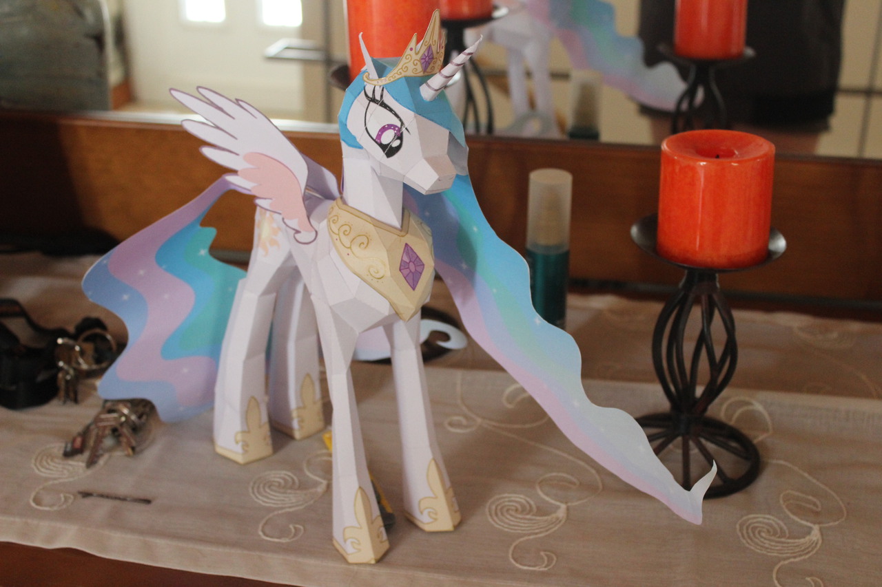 #600850 - safe, artist:kokoropapercraft, princess celestia, female ...