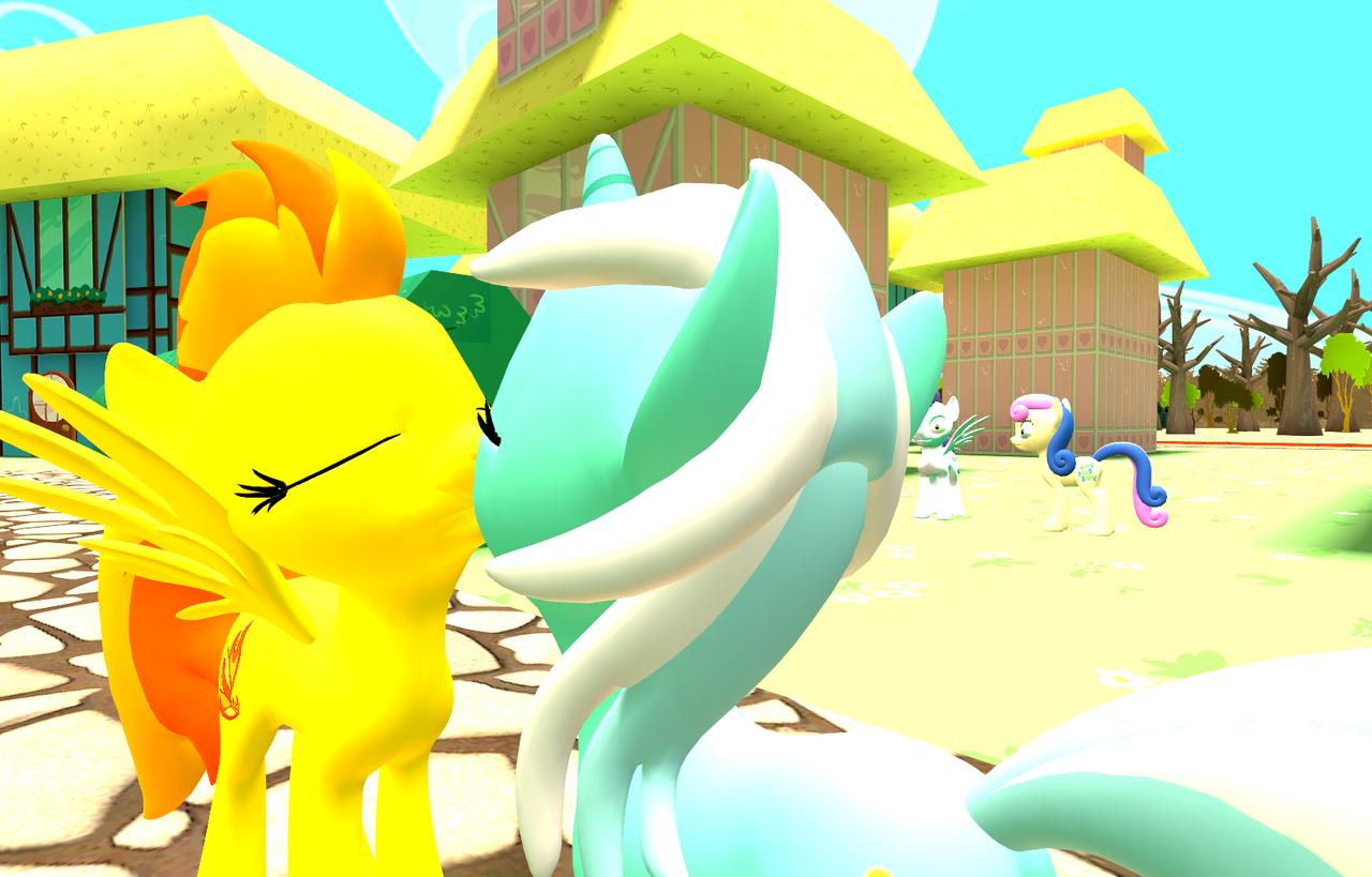 #601843 - safe, artist:viranimation, bon bon, lyra heartstrings, soarin ...