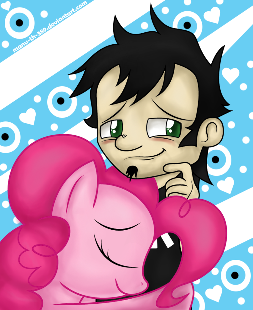 #602064 - safe, artist:manu-th-389, pinkie pie, g4, blushing, dan, dan ...