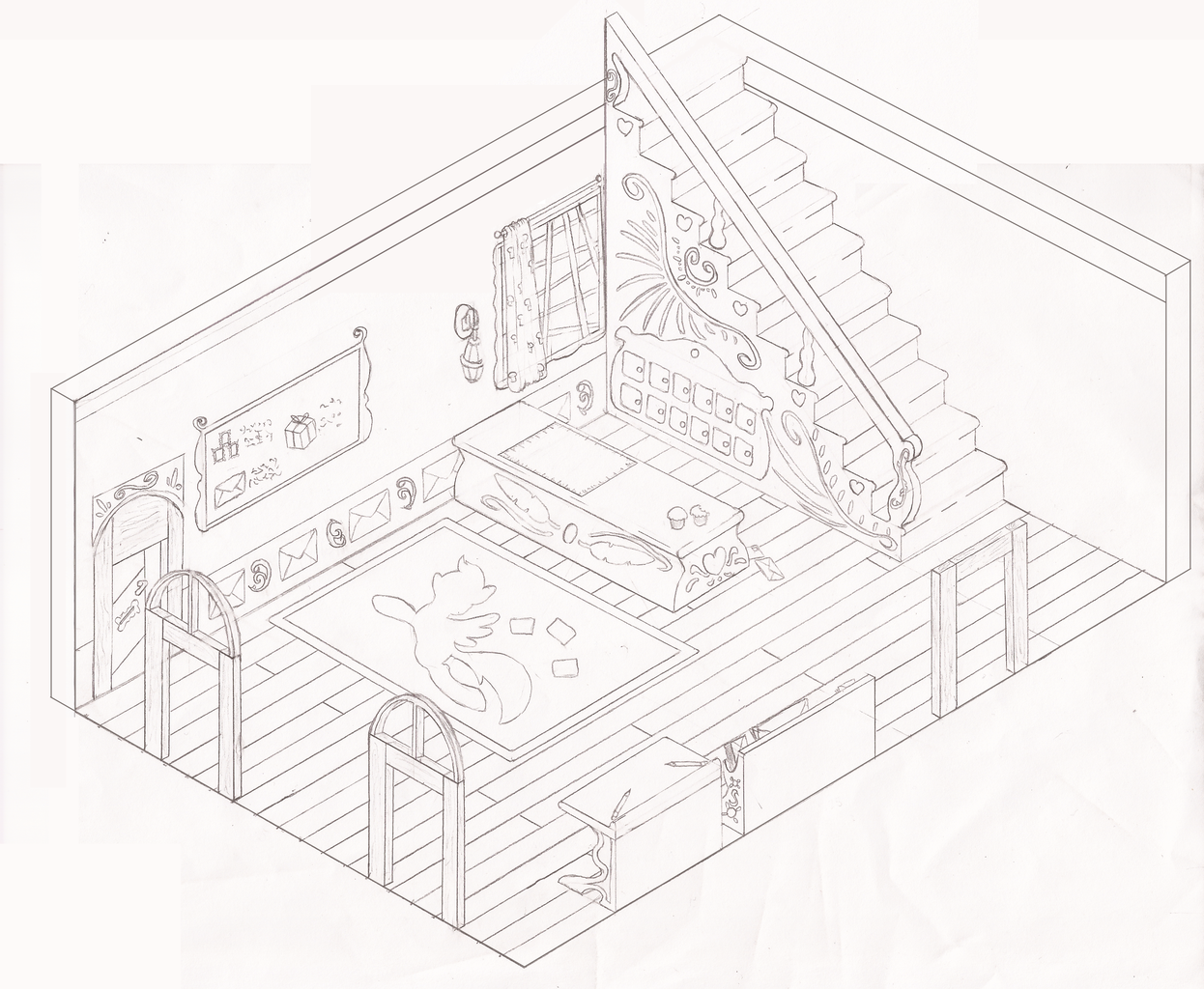 #604104 - safe, artist:sagebrushpony, background, building, interior ...