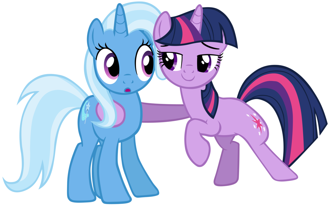 #591125 - safe, artist:cloudyglow, trixie, twilight sparkle, magic duel ...