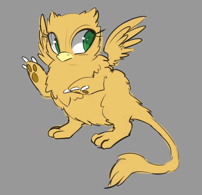 #605239 - safe, artist:smawtymustdie, fluffy pony, griffon, cute ...