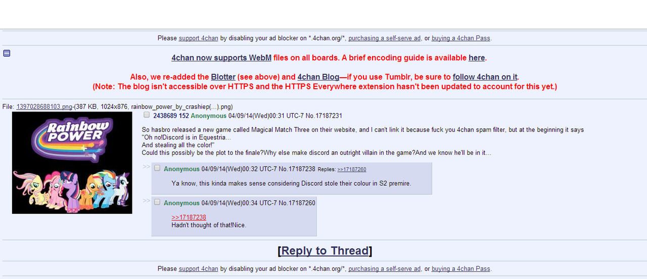 #596328 - safe, discord, g4, 4chan, 4chan screencap, color, it didn't ...