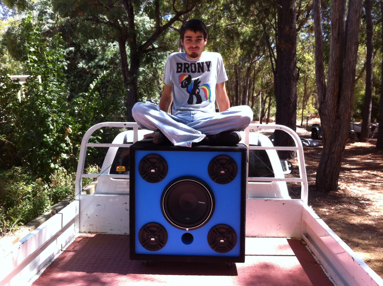 #626531 - safe, artist:wasup52, rainbow dash, human, bass cannon, bass ...