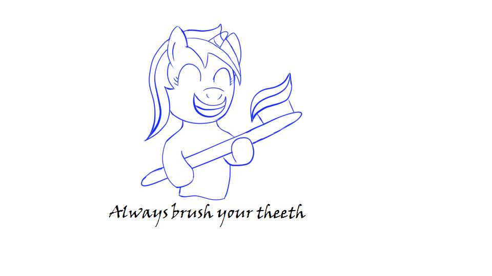 #628426 - safe, artist:partes, minuette, female, solo, toothbrush ...