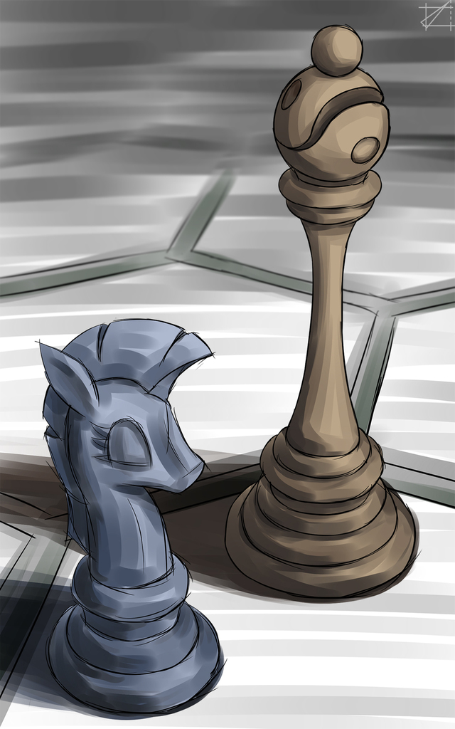 #630035 - safe, artist:sonicdramon, bishop, chess, chess piece, knight ...