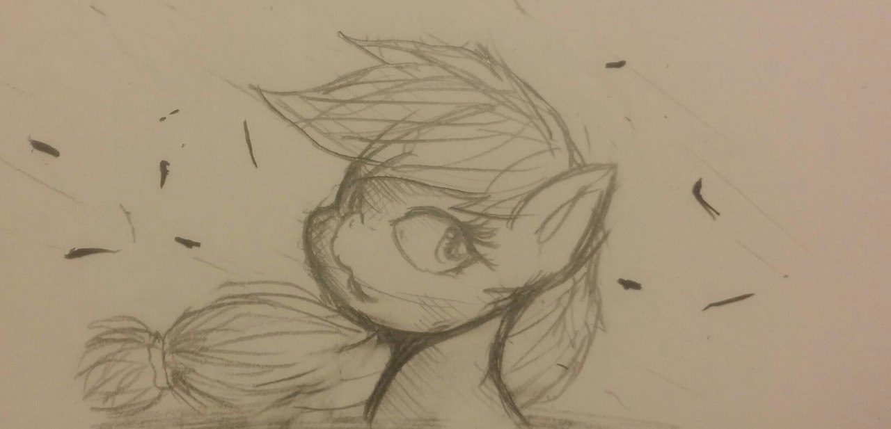 #631024 - safe, artist:doubt, applejack, g4, female, hatless, missing ...