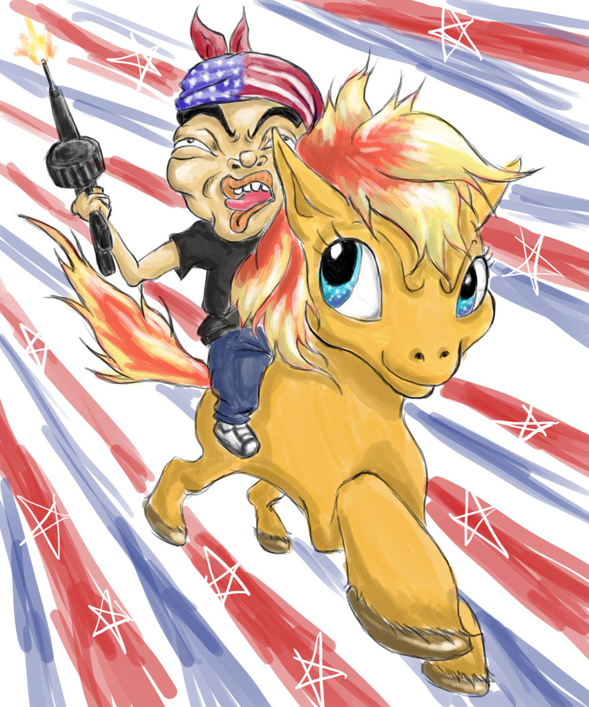 #635685 - safe, artist:psykong, human, riding, wat - Derpibooru