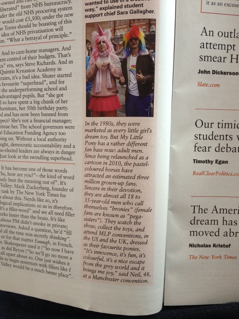 #636935 - safe, article, brony, magazine - Derpibooru