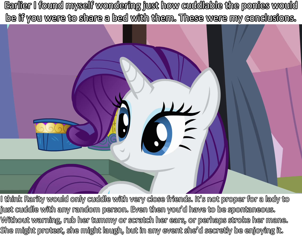 #641715 - safe, screencap, rarity, analysis, bronybait, cuddle studies ...