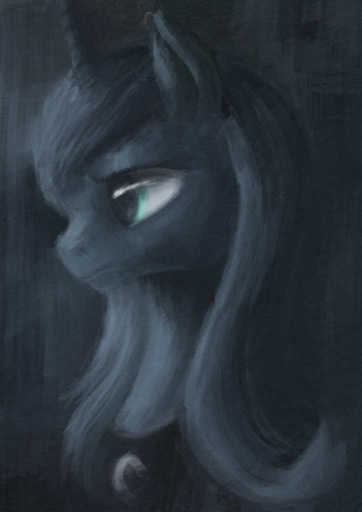 #641798 - semi-grimdark, artist:plainoasis, princess luna, g4, face ...