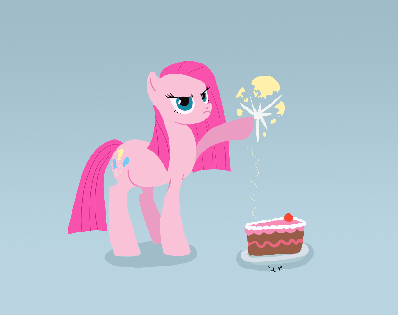#653103 - safe, artist:lueza-35, pinkie pie, g4, balloon, balloon ...