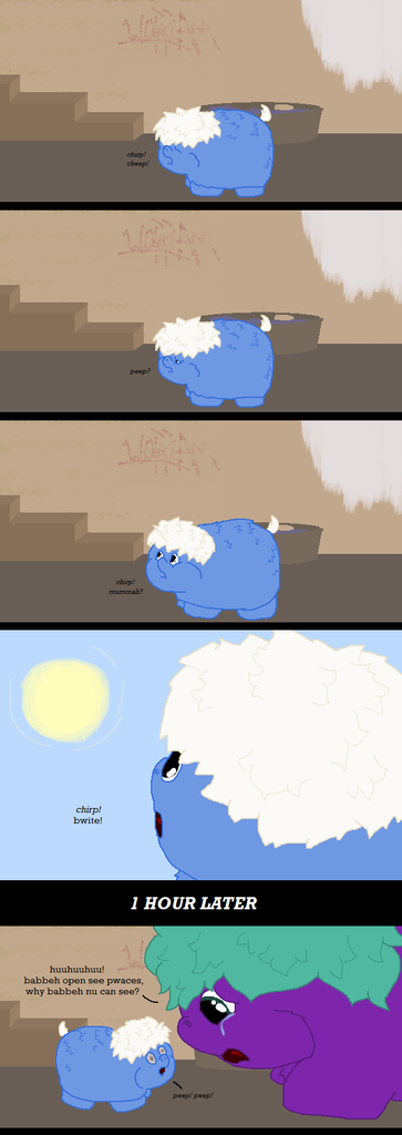 #661721 - grimdark, artist:wolfram_sparks, fluffy pony, blind, comic ...