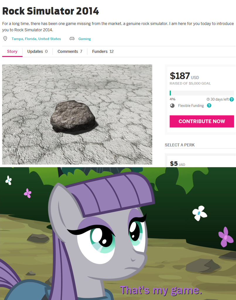 #662672 - safe, maud pie, g4, game, meme, rock, rock simulator 2014 ...