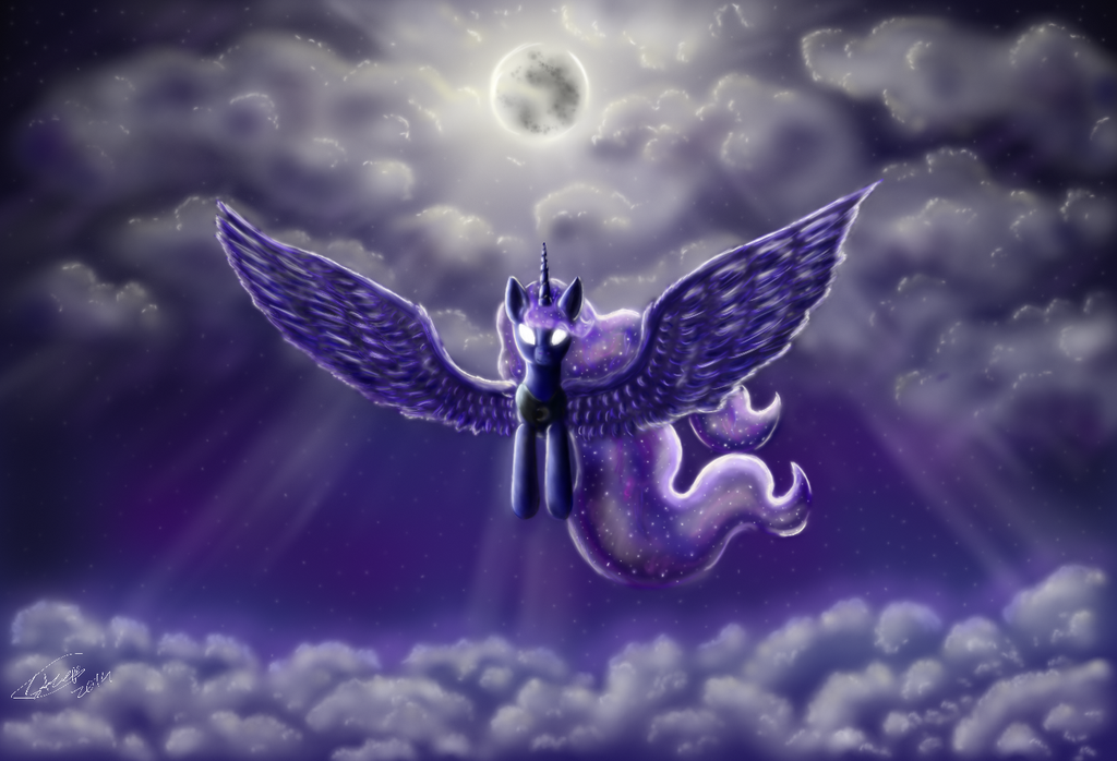 #664016 - safe, artist:fairydraft, princess luna, children of the night ...