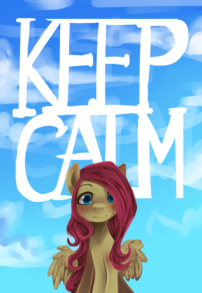 #643825 - safe, artist:facerenon, fluttershy, g4, female, keep calm ...