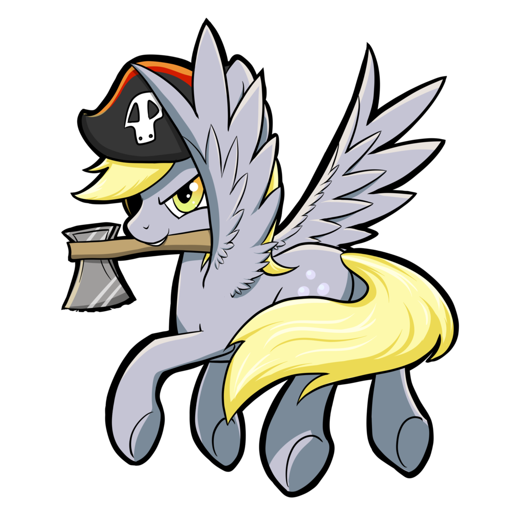 #644206 - safe, artist:enati-ora, derpy hooves, pegasus, pony, g4, axe ...