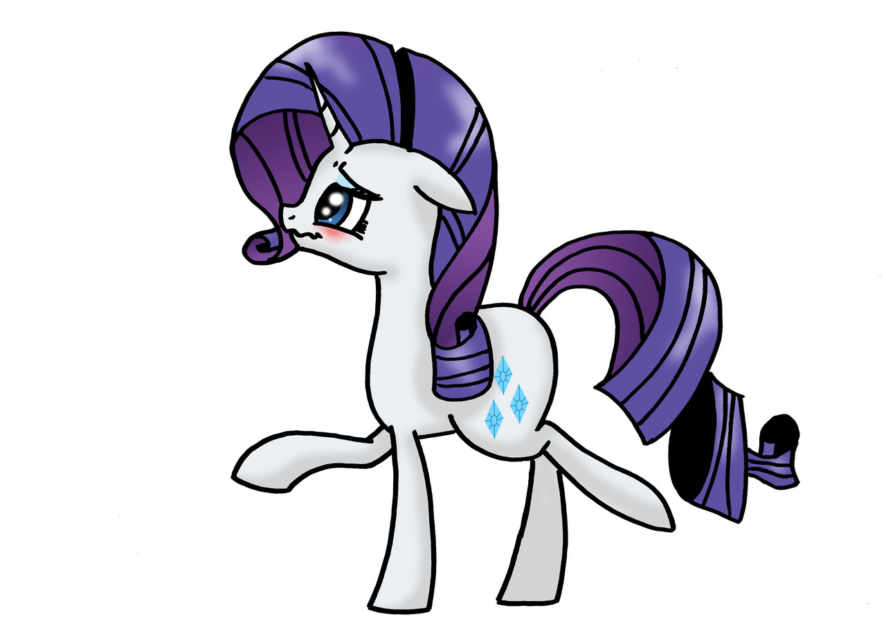 #644691 - safe, artist:lrusu, rarity, blushing, female, solo - Derpibooru