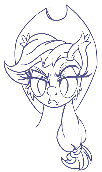 #645086 - safe, artist:discorded, applejack, g4, female, grumpy, hat ...