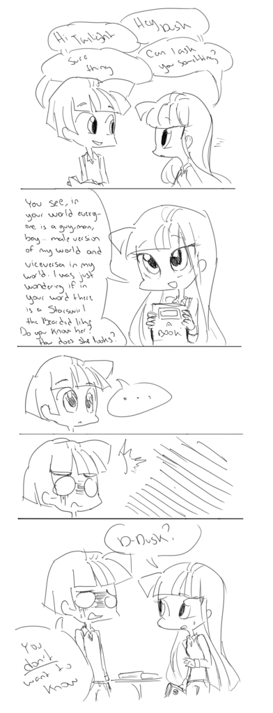 646885 Safe Artistannie Aya Twilight Sparkle Human G4 Comic Dialogue Duo Duo Male