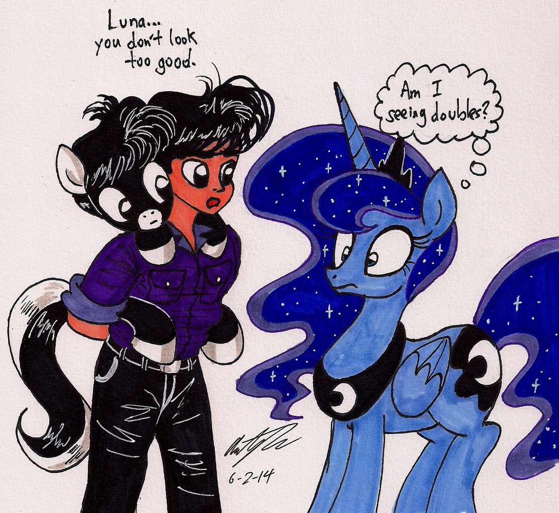 #647112 - safe, artist:newyorkx3, princess luna, oc, oc:tommy, oc:tommy ...