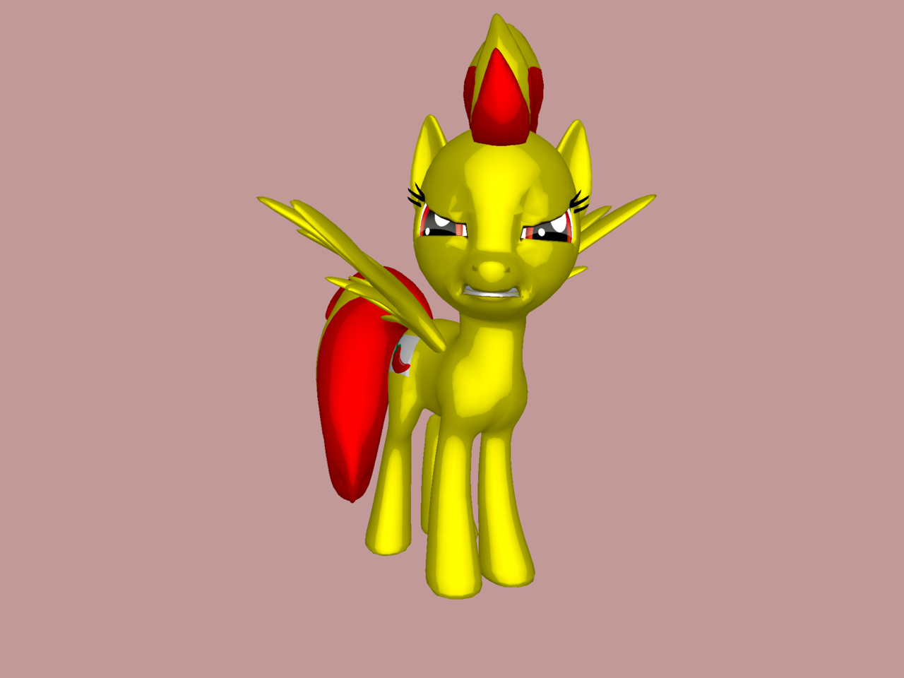 #647662 - safe, oc, oc only, ponylumen, 3d, angry, hot pepper, solo ...