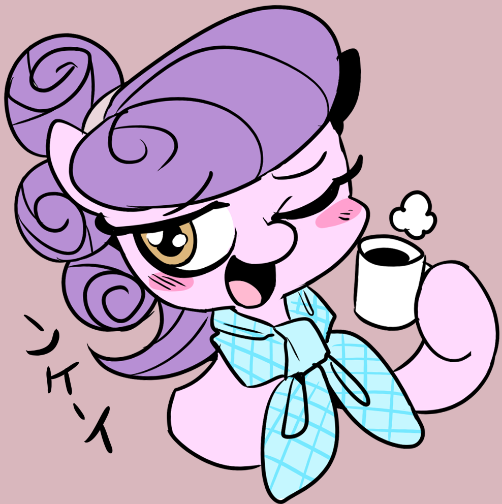 #648560 - safe, artist:nekubi, suri polomare, g4, coffee, cup, female ...