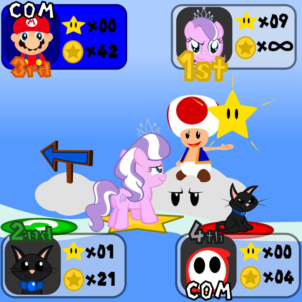 #665420 - safe, artist:magerblutooth, diamond tiara, oc, oc:dazzle, cat ...