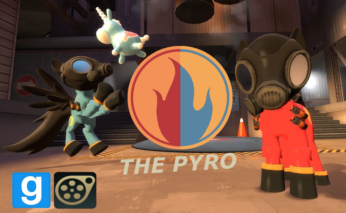 #665442 - safe, artist:pika-robo, pony, 3d, gmod, ponified, pyro ...