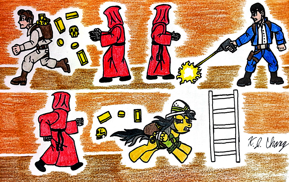 #675890 - safe, artist:stealthninja5, daring do, g4, crossover, game ...