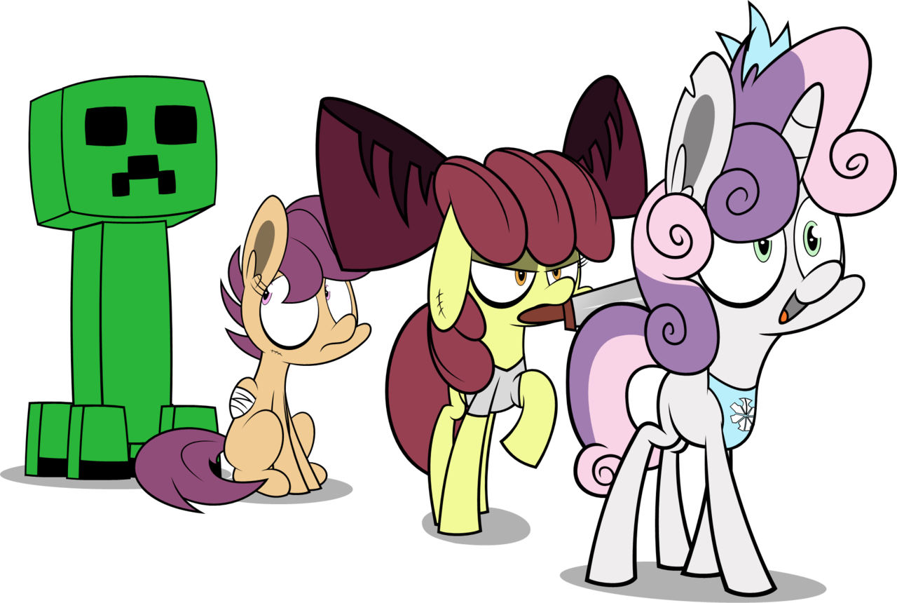 #676075 - safe, artist:zacatron94, apple bloom, scootaloo, sweetie ...