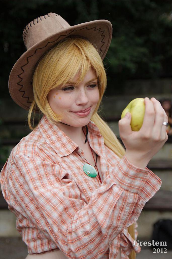 #679531 - safe, artist:ayumishka, applejack, human, cosplay, irl, irl ...