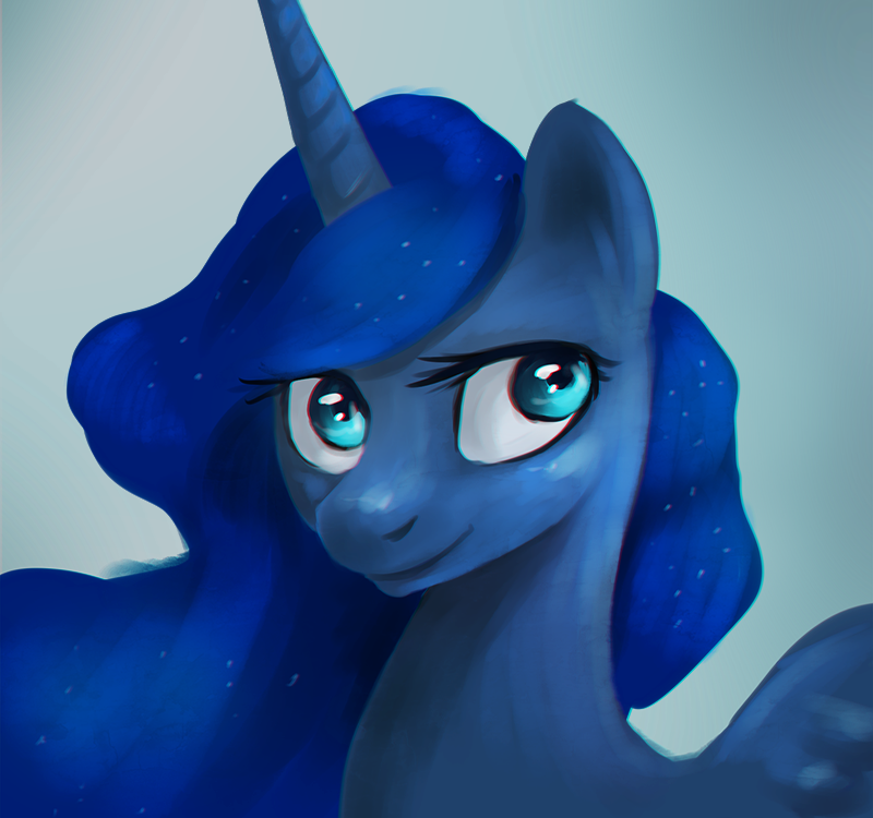 #680284 - safe, artist:zilvtree, princess luna, g4, female, looking at ...