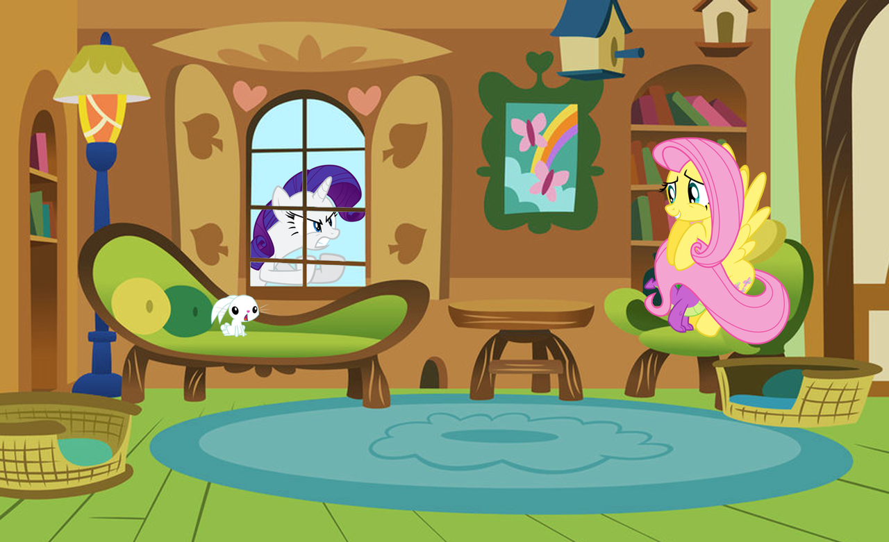 #682658 - questionable, angel bunny, fluttershy, rarity, spike, pony ...