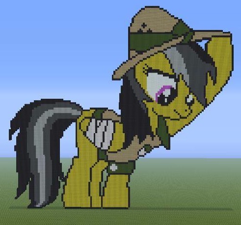 #684070 - safe, daring do, female, minecraft, minecraft pixel art ...