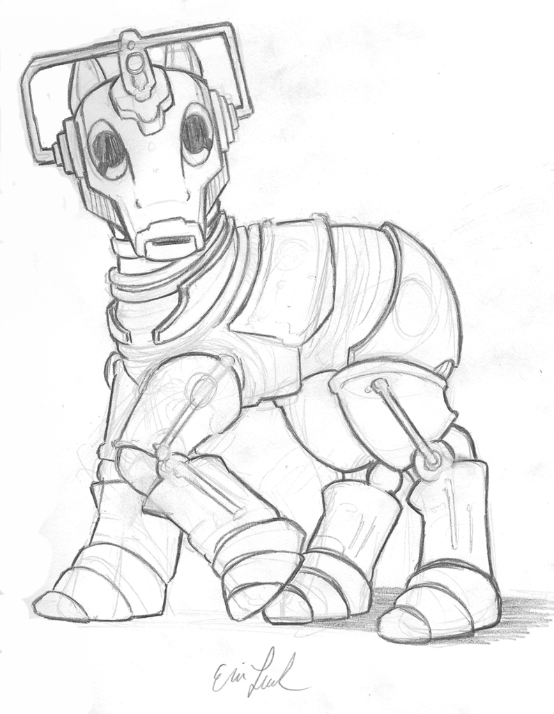 #684951 - safe, artist:kazen101, cyberman, cyborg, creepy, doctor who ...