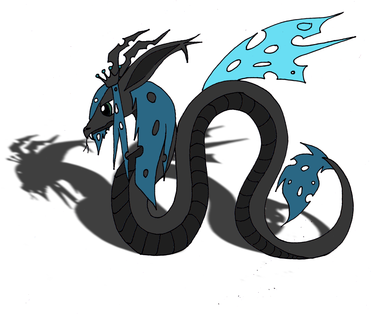 #684969 - dead source, safe, artist:holyhell111, queen chrysalis, snake ...