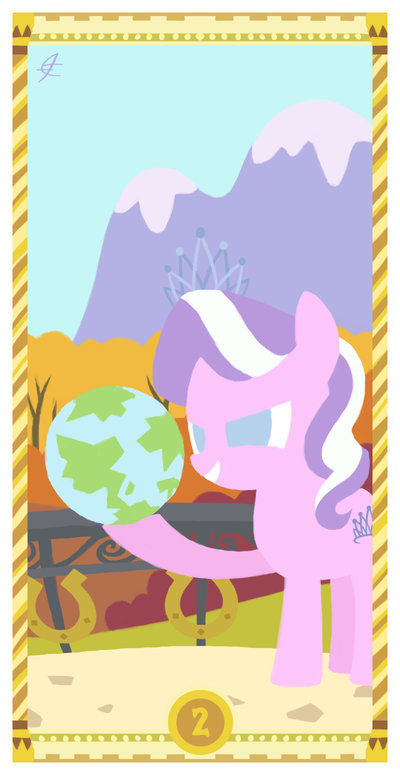 #685240 - safe, artist:janeesper, diamond tiara, tarot, tarot card, two ...