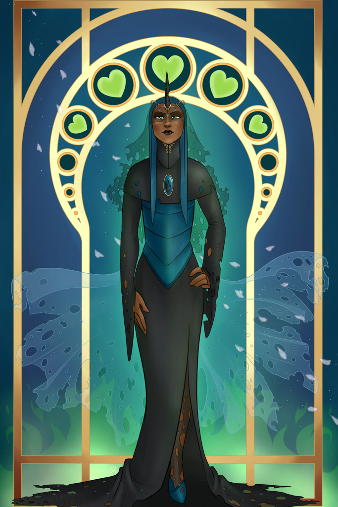 #686513 - safe, artist:tzelly-el, queen chrysalis, human, female ...