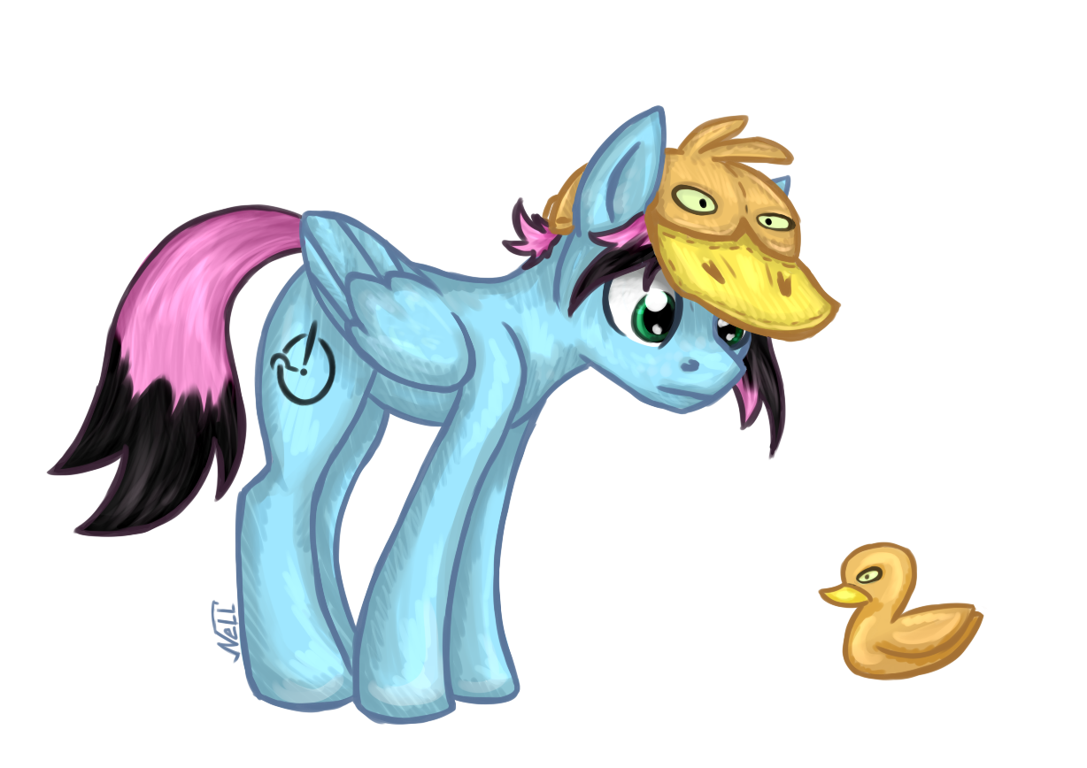 #666696 - safe, artist:sparklestarcat, oc, oc only, duck, solo - Derpibooru