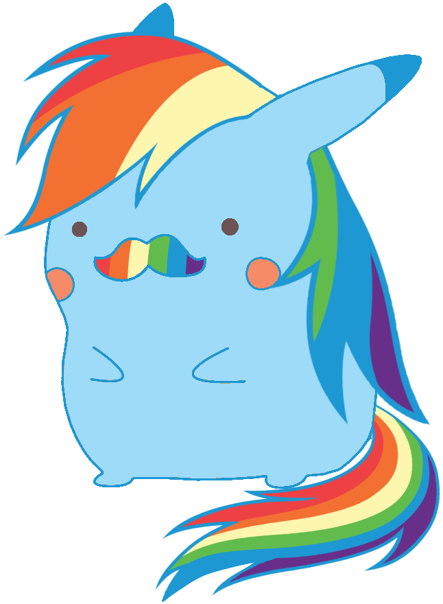 #666731 - safe, artist:bradleydoom, rainbow dash, pikachu, g4 ...