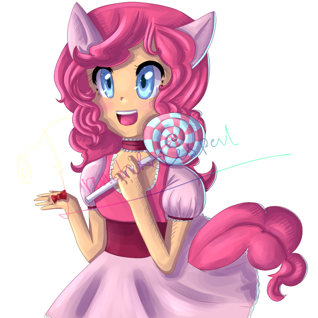 #666775 - safe, artist:swidgey, pinkie pie, human, g4, eared ...