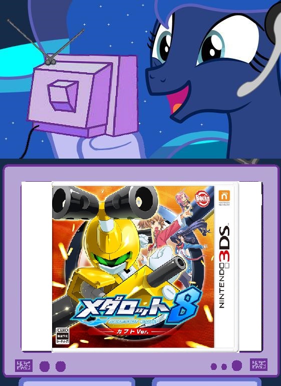 #666874 - safe, princess luna, gamer luna, exploitable meme, medarot ...