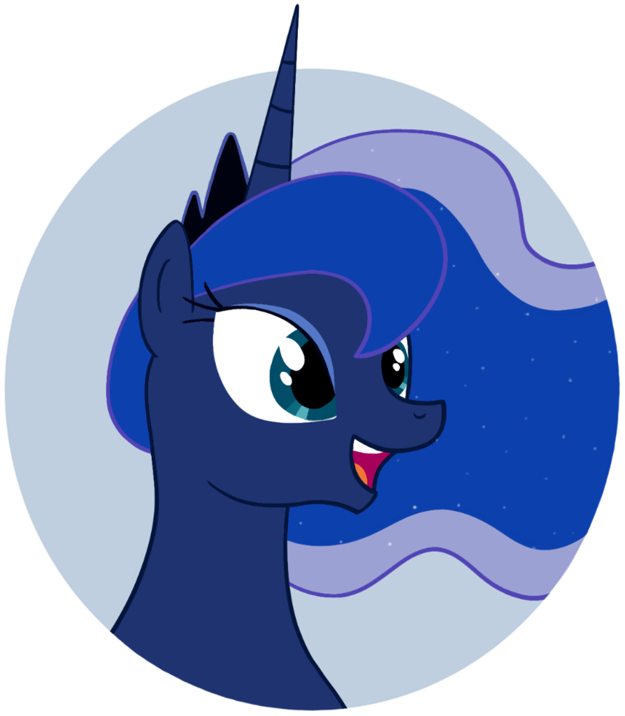#667828 - safe, artist:eightbithoof, princess luna, bust, female, open ...