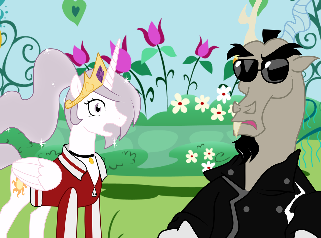 #669079 - safe, artist:axcell1ben, artist:johnjoseco, discord, princess ...