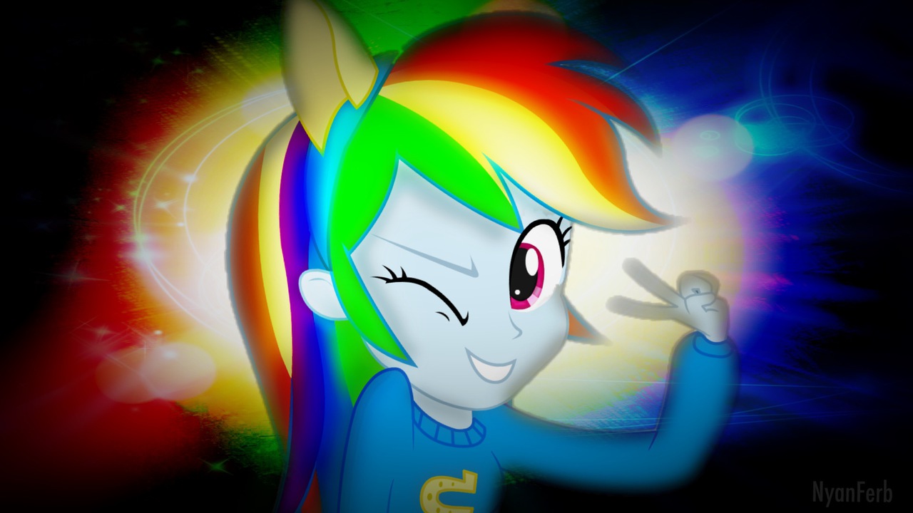 #669832 - safe, artist:nyanferb, rainbow dash, equestria girls, female ...