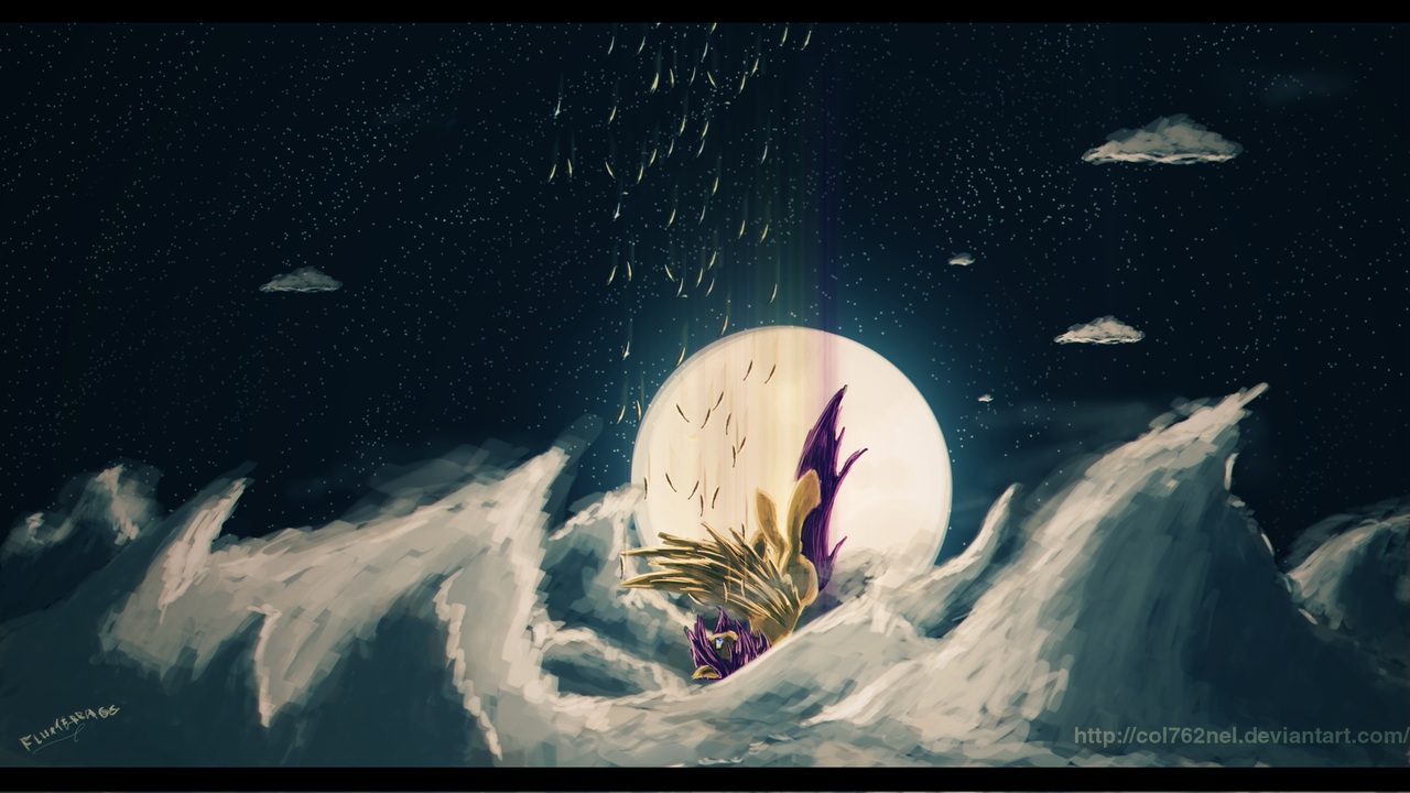 #669926 - safe, artist:col762nel, scootaloo, g4, cloud, cloudy, falling ...